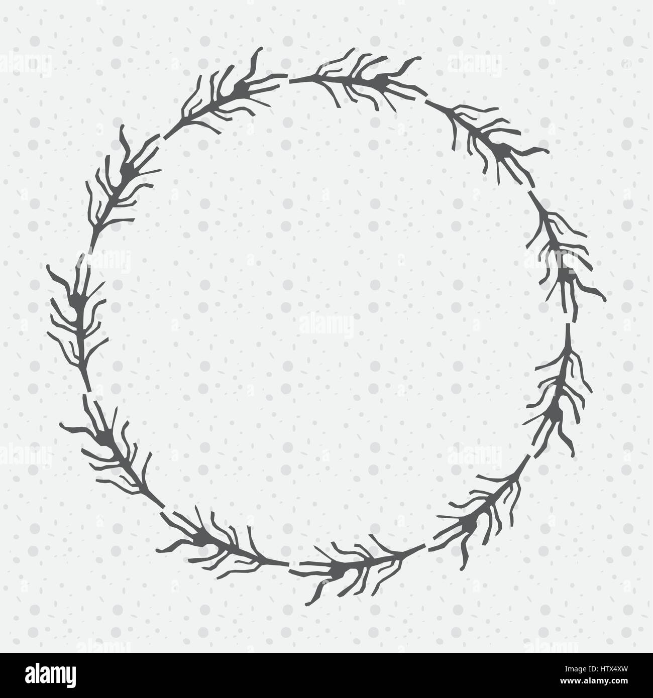 rustic emblem leaves plants icon Stock Vector Image & Art - Alamy