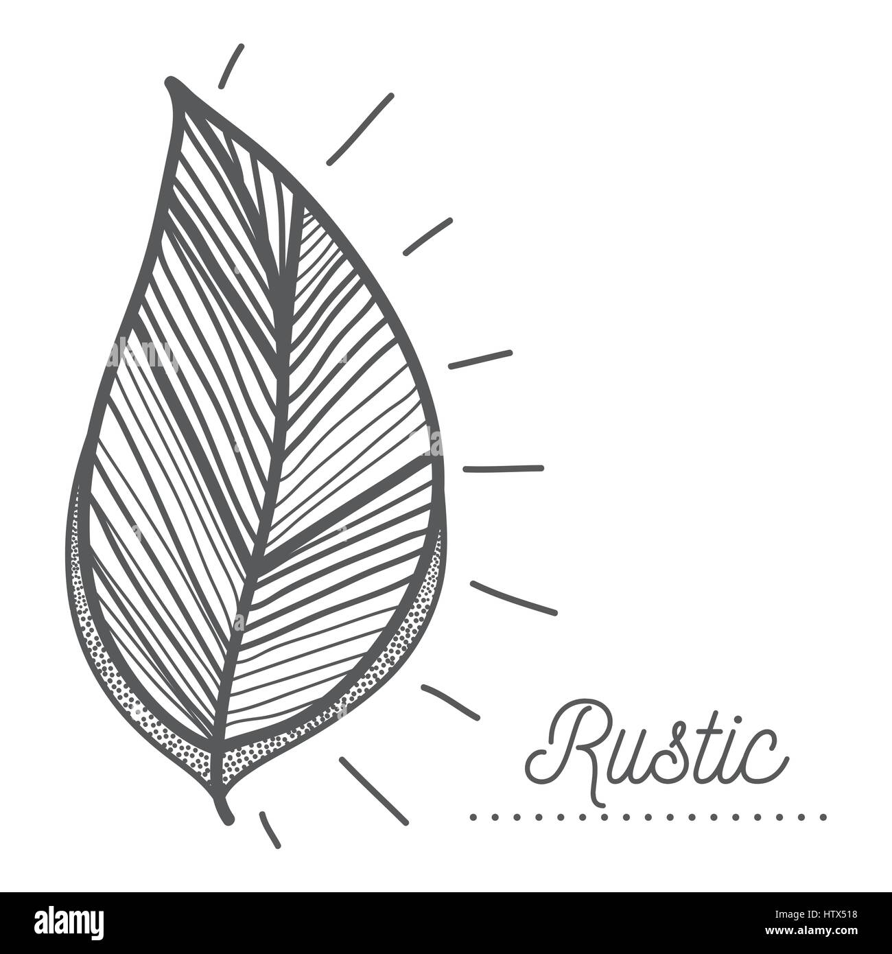 rustic leaves decoration design Stock Vector Image & Art - Alamy