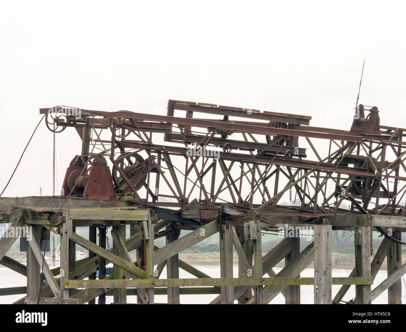An old, wooden sea structure Stock Photo - Alamy