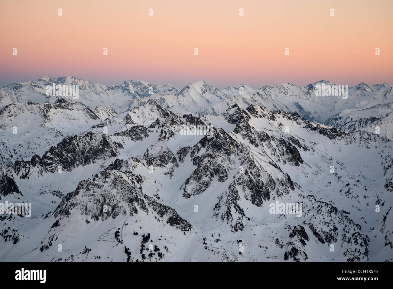 Beautiful landscape pyrenees mountain range hi-res stock photography ...