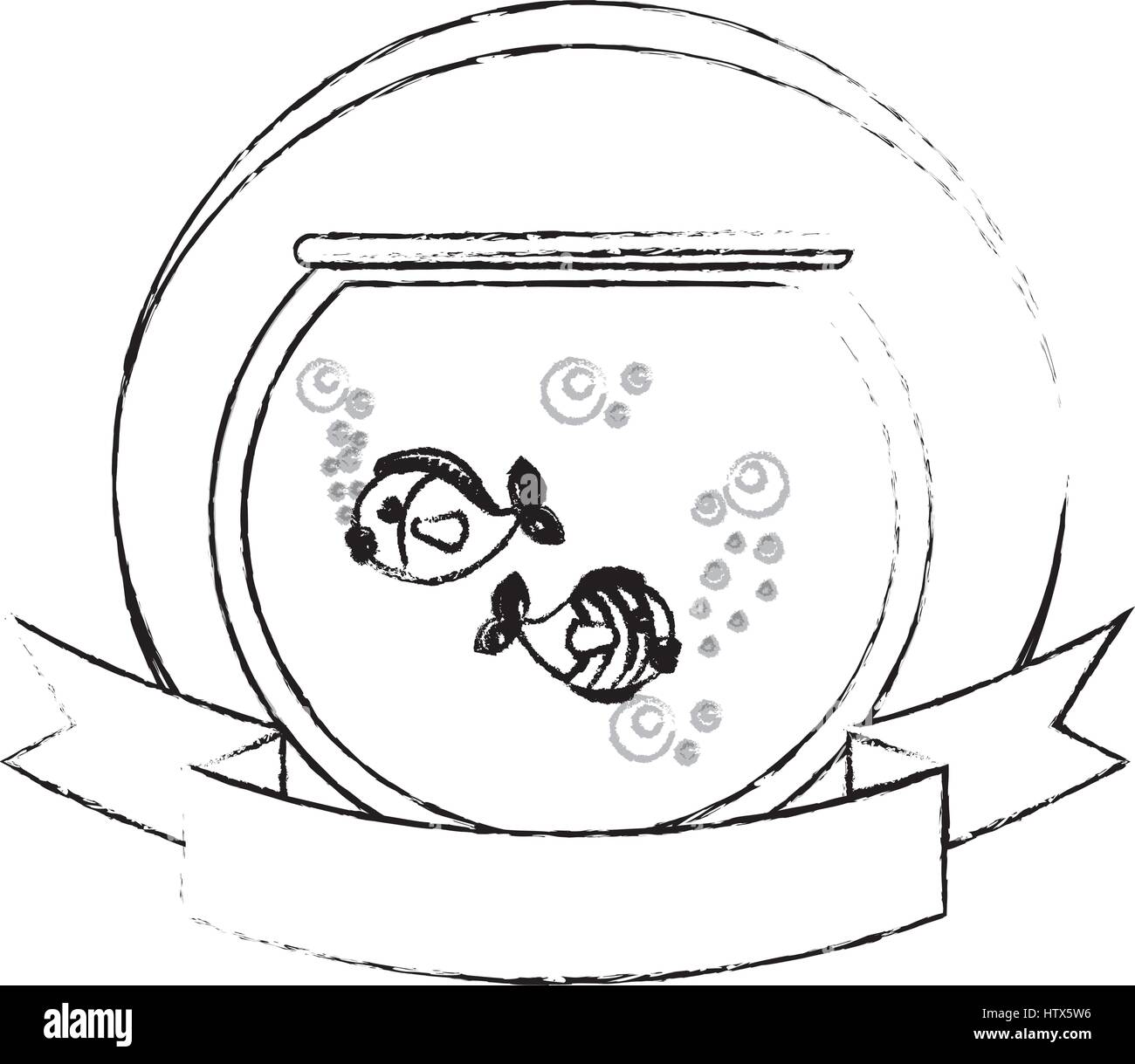 Tropical fish tank in home Stock Vector Images - Alamy