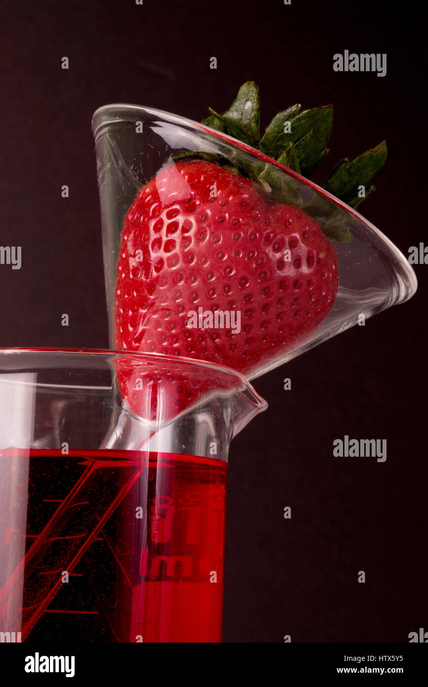 biochemistry of strawberries Stock Photo - Alamy