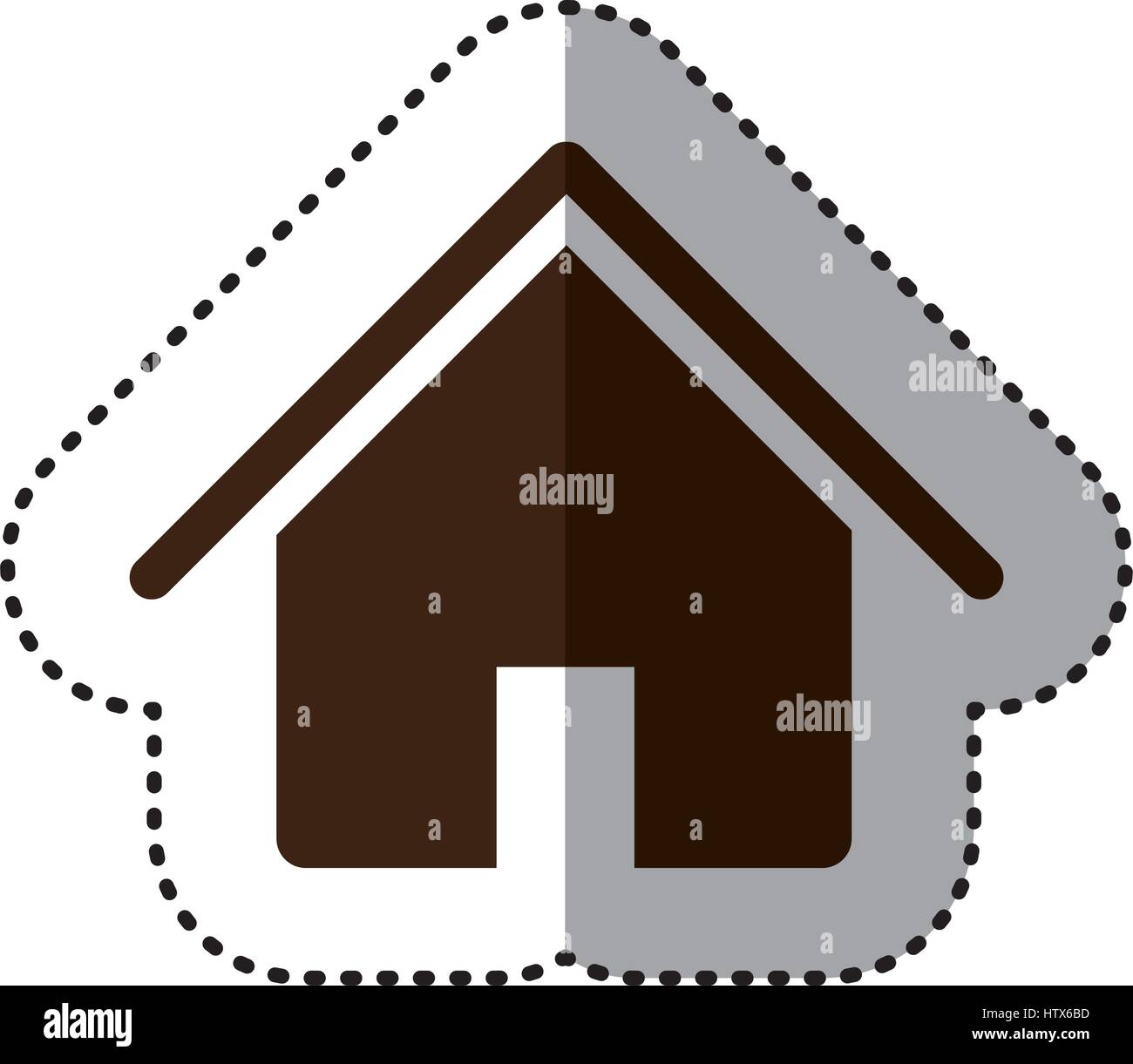 brown house icon image Stock Vector Image & Art - Alamy