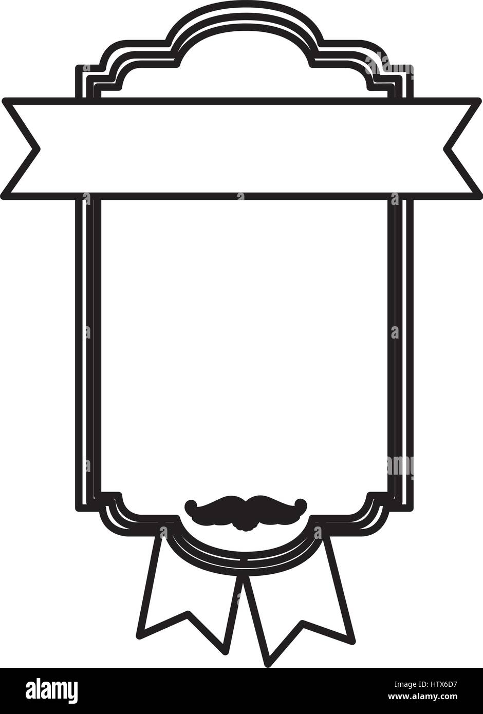 figure square emblem with ribbon Stock Vector Image & Art - Alamy