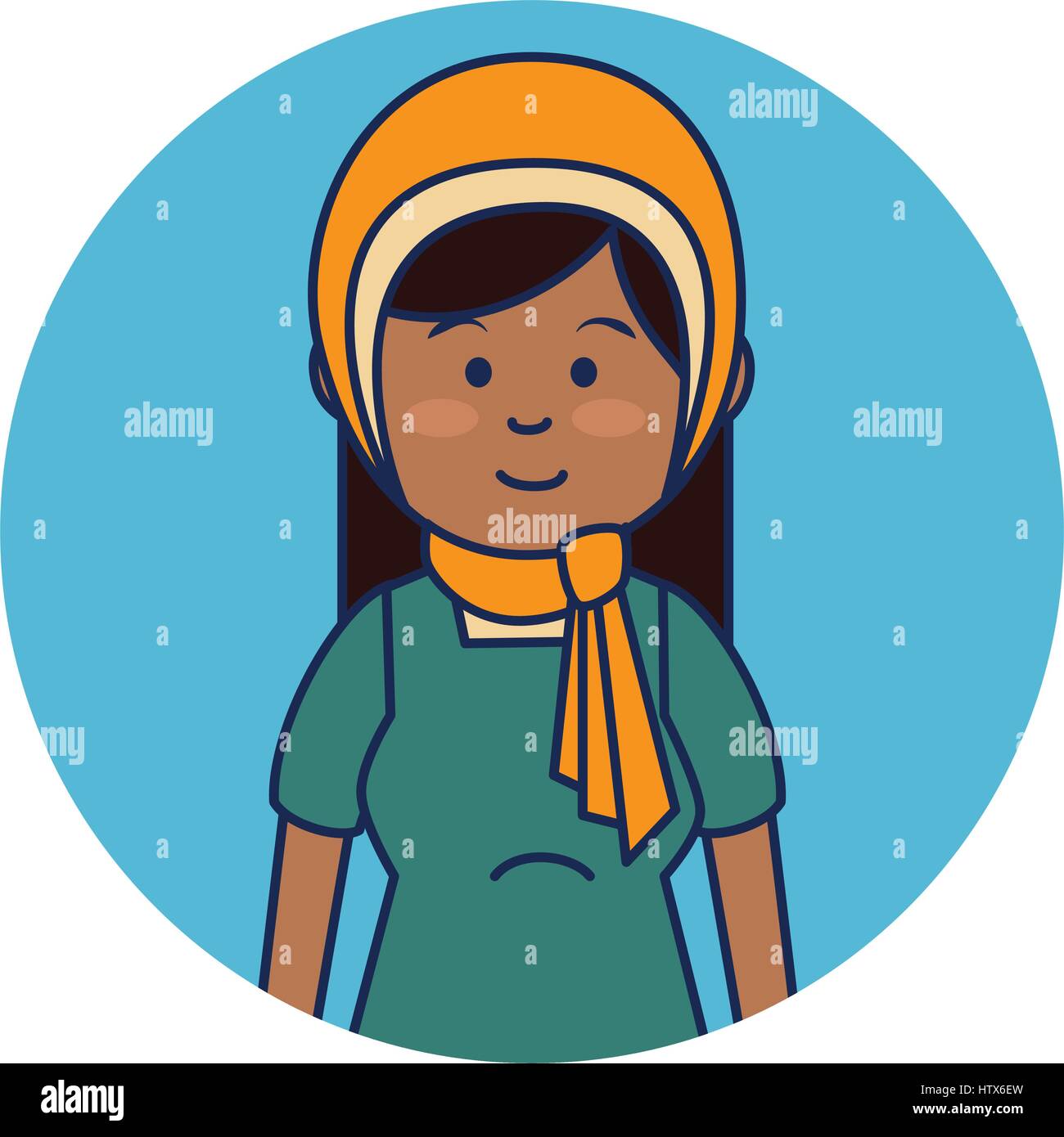 muslim cute woman ethnicity character Stock Vector Image & Art - Alamy