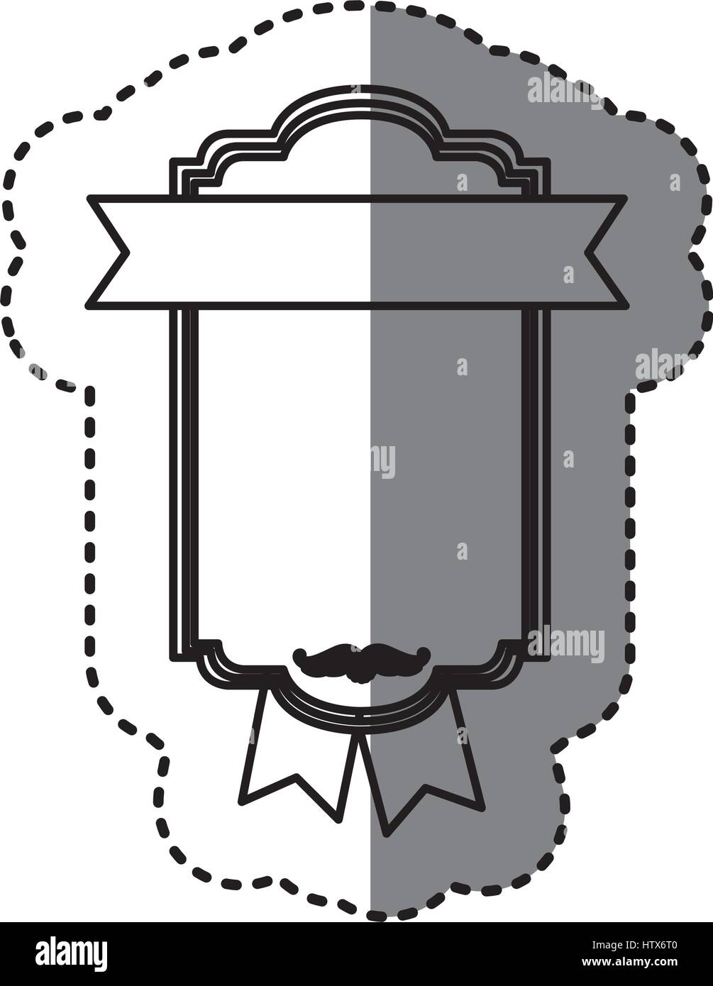 silhouette square emblem with ribbon Stock Vector Image & Art - Alamy