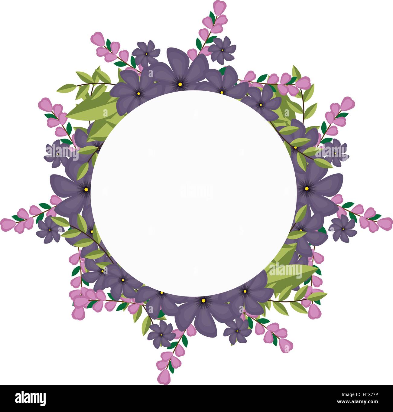 cute floral frame decorative Stock Vector Image & Art - Alamy