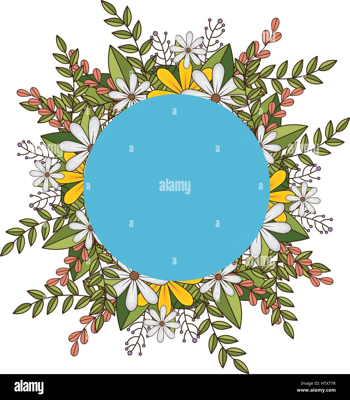 cute floral frame decorative Stock Vector Image & Art - Alamy