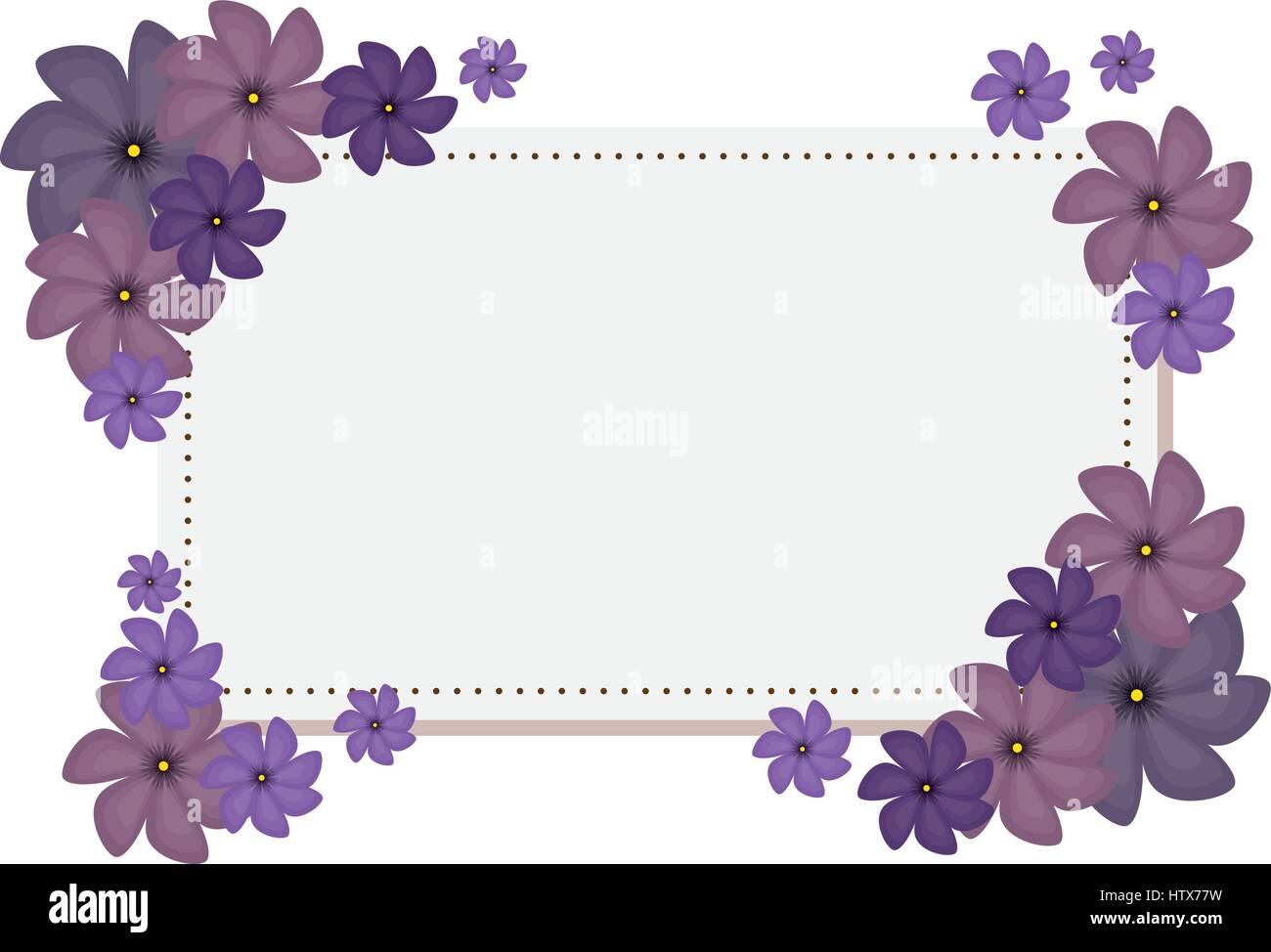 cute floral frame decorative Stock Vector Image & Art - Alamy