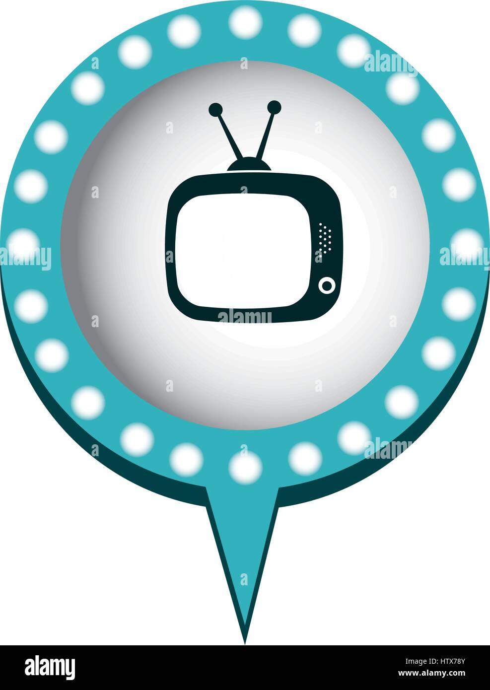 chat bubble with television inside Stock Vector Image & Art - Alamy