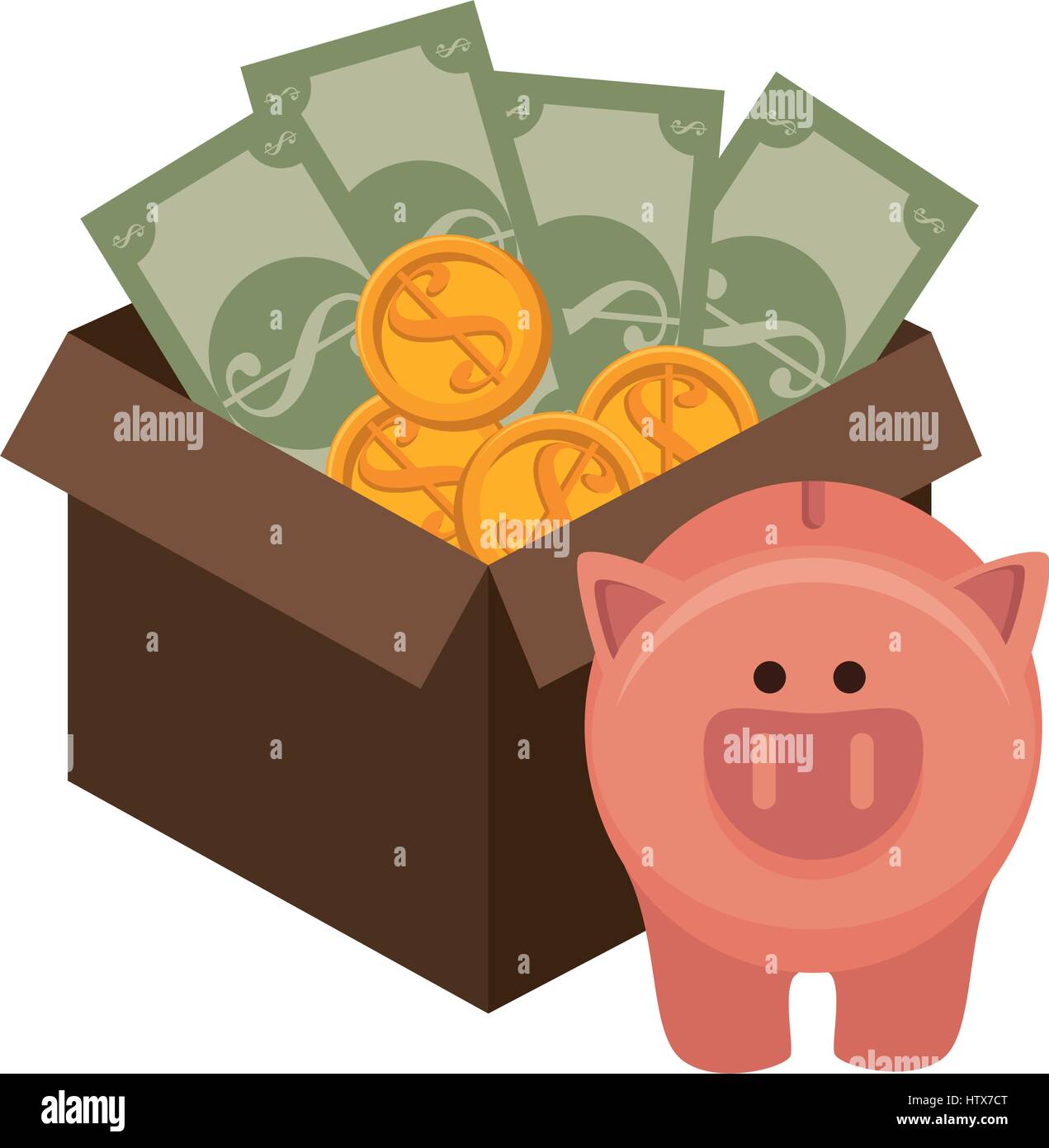 bills and coins icon Stock Vector Image & Art - Alamy