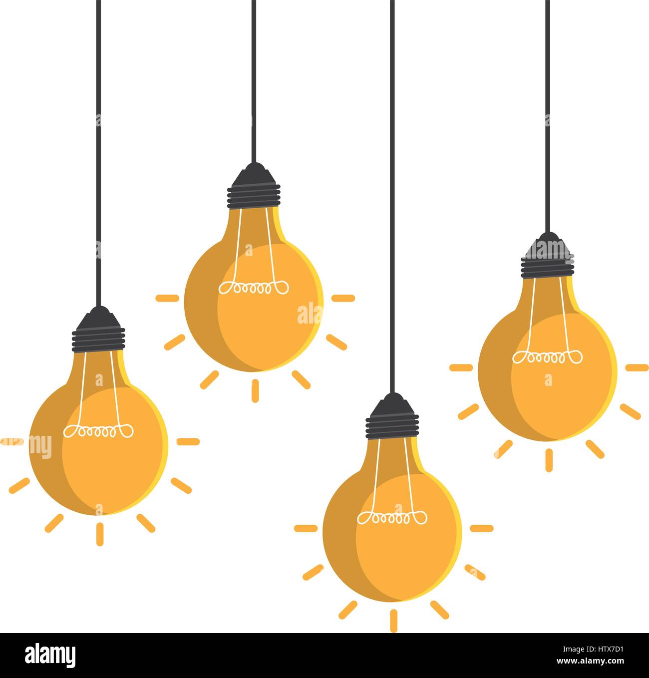 Light bulbs hanging icon Stock Vector Images - Alamy
