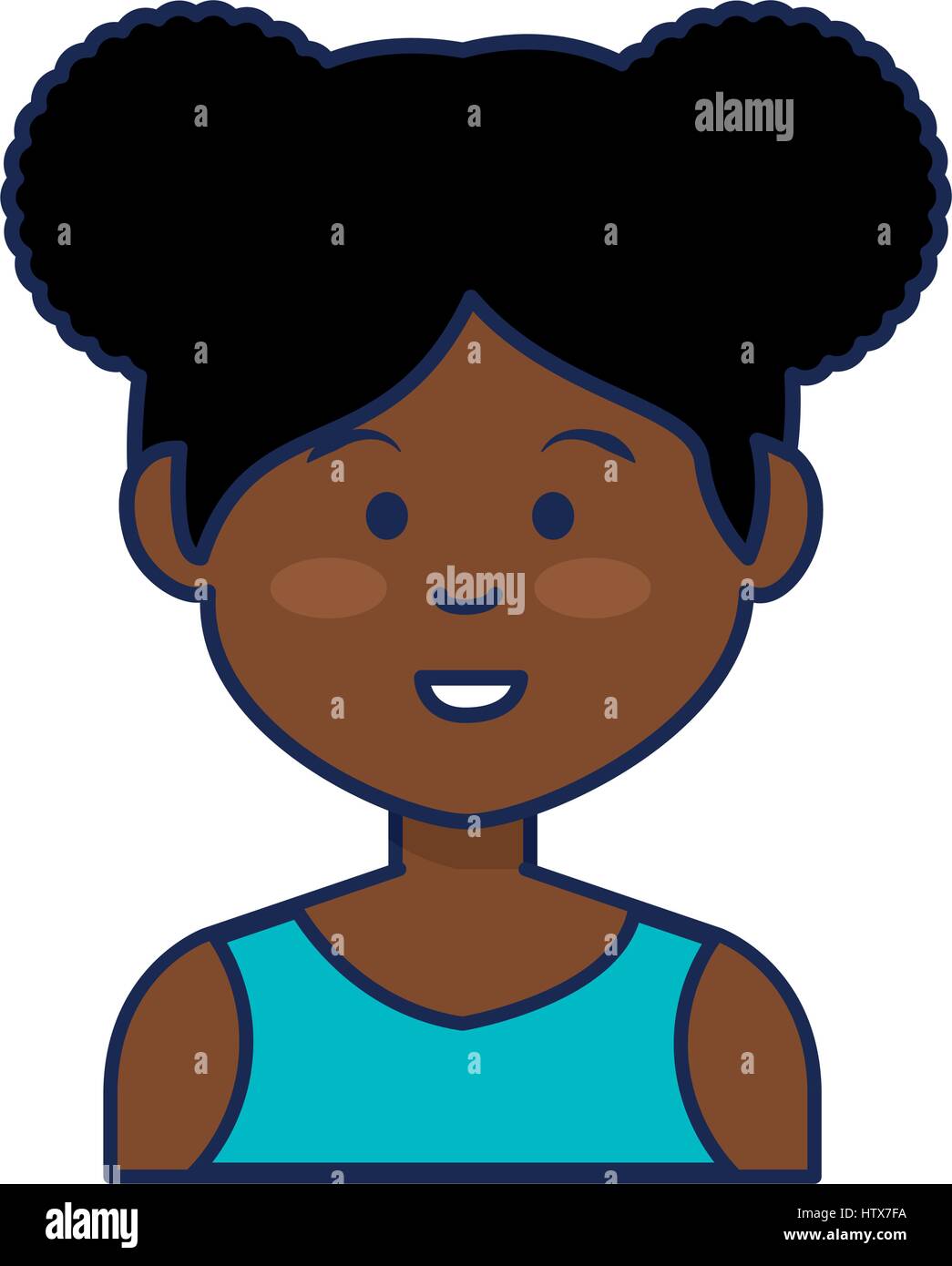 african cute woman ethnicity character Stock Vector Image & Art - Alamy