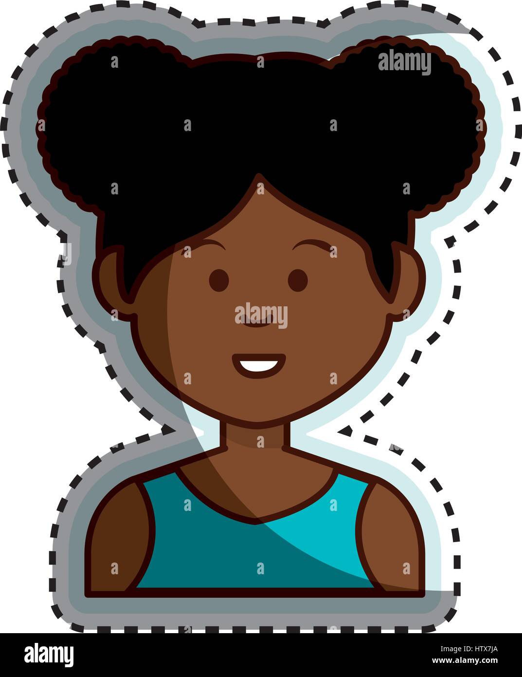 african cute woman ethnicity character Stock Vector Image & Art - Alamy