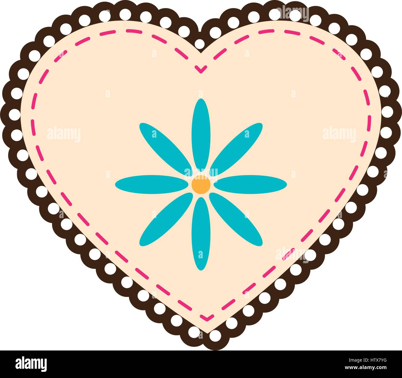heart cute floral frame decorative Stock Vector Image & Art - Alamy