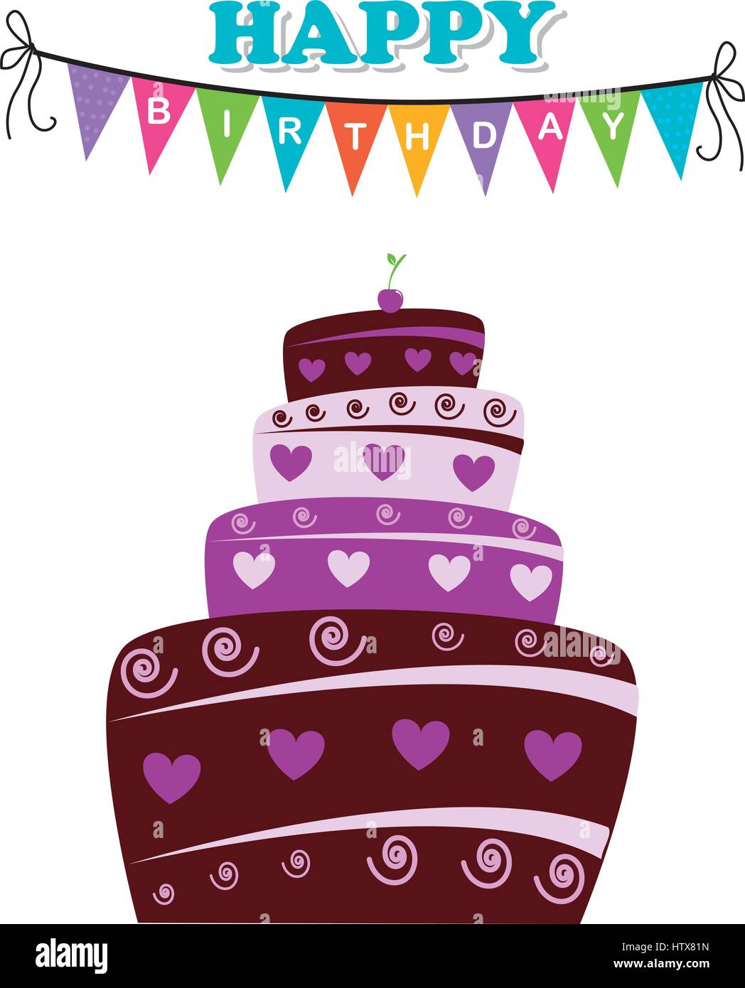 Birthday design over white background vector illustration Stock Vector ...
