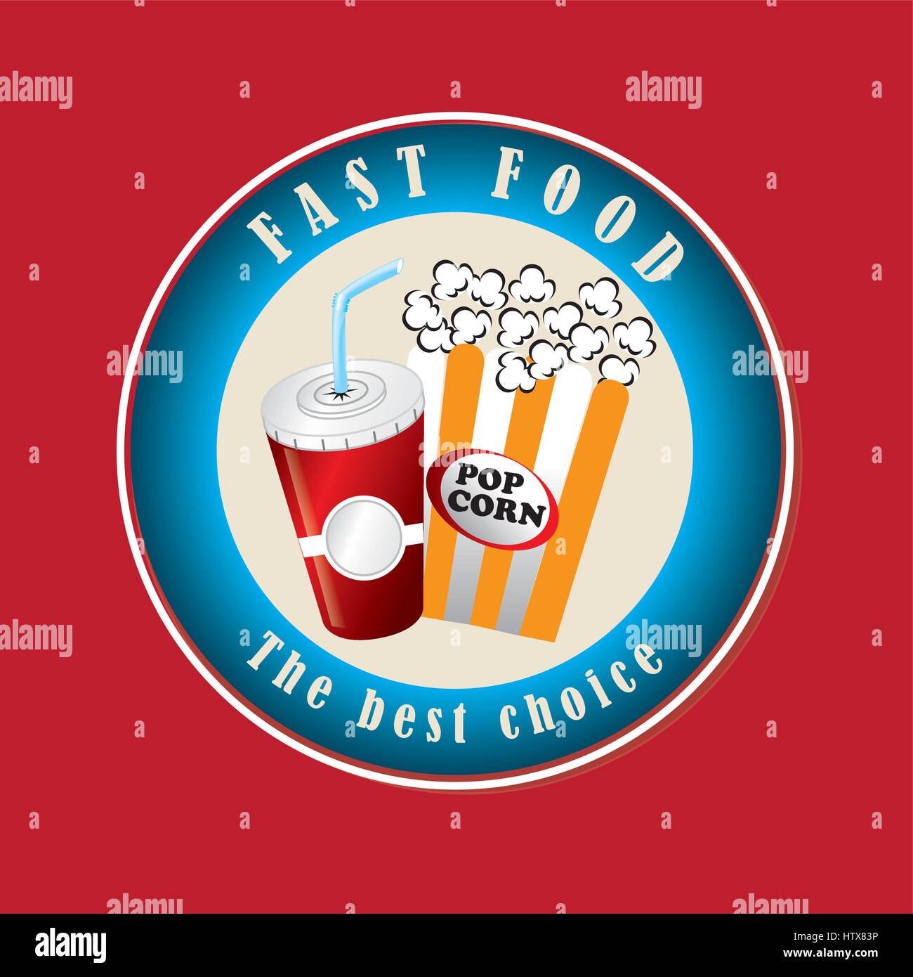 Food design over red background vector illustration Stock Vector Image ...