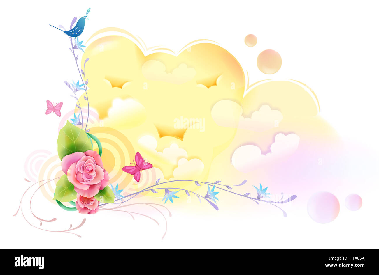 Romantic Language of Flowers 2 Stock Photo - Alamy