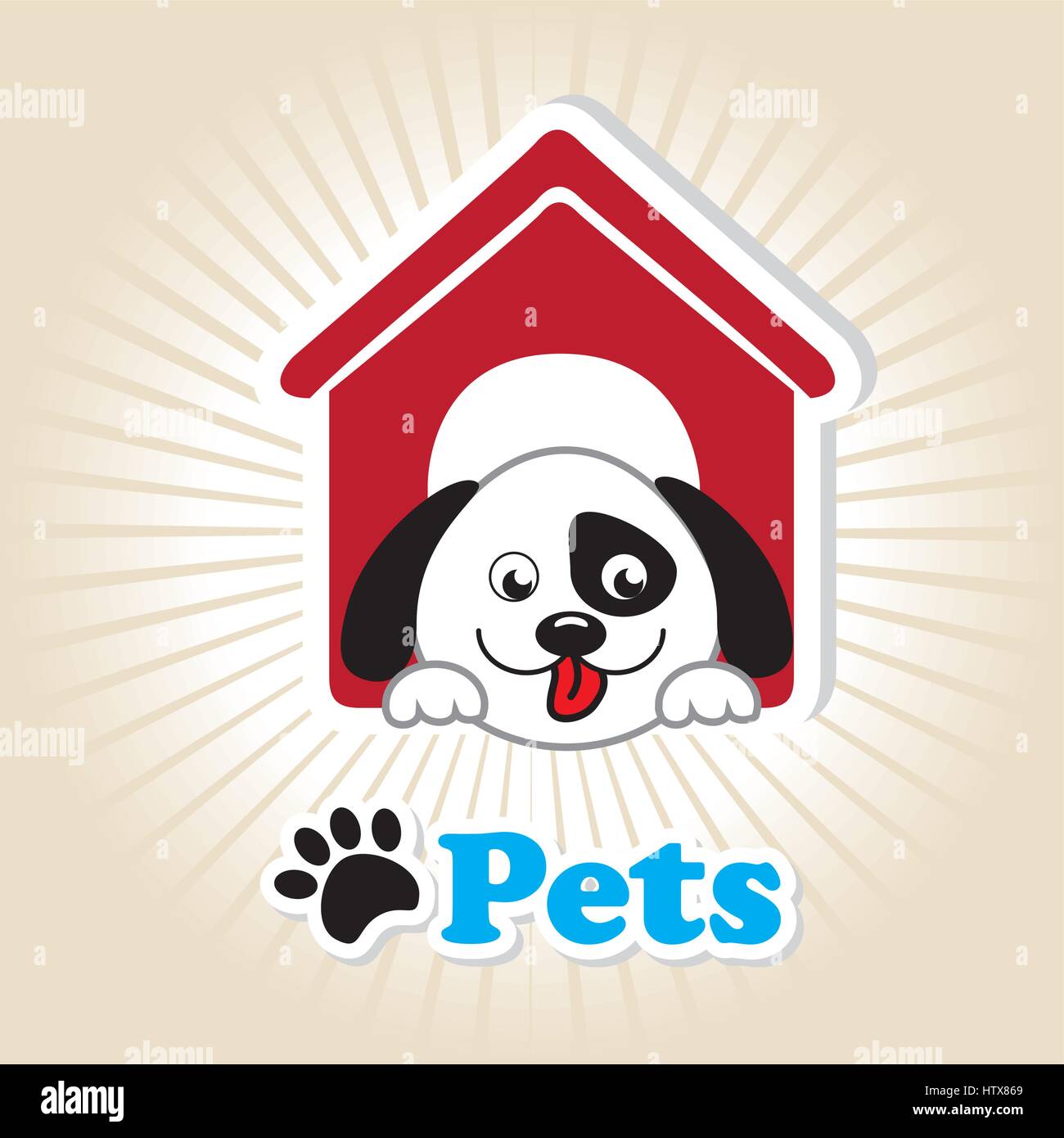 Pet design over beige background vector illustration Stock Vector Image ...