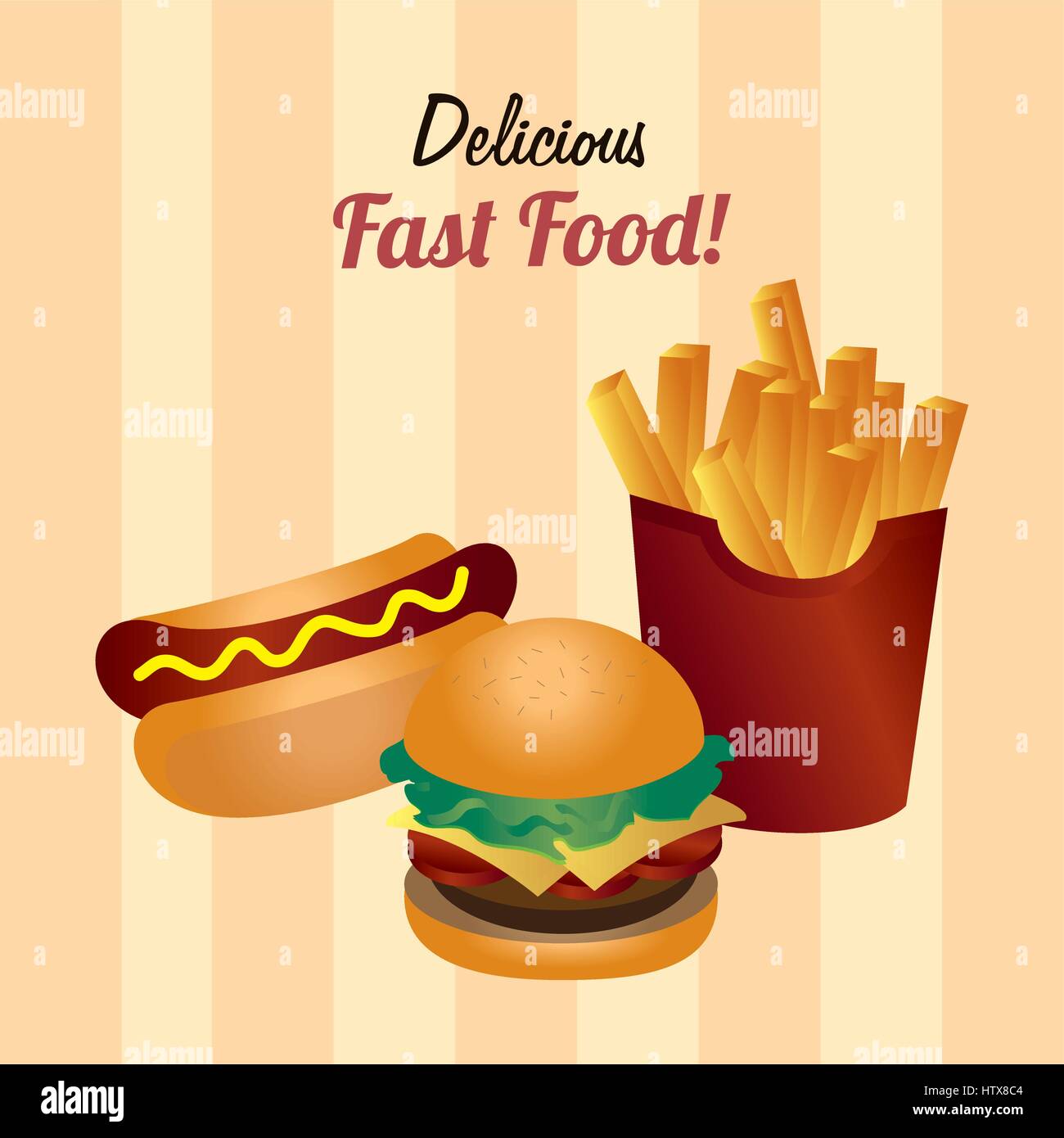 Food design over yellow background vector illustration Stock Vector ...