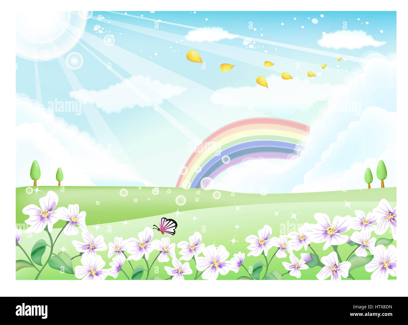 Vector wild flowers Cut Out Stock Images & Pictures - Alamy