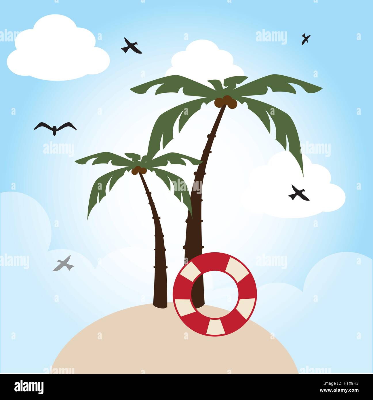 Beachscape Stock Vector Images - Alamy