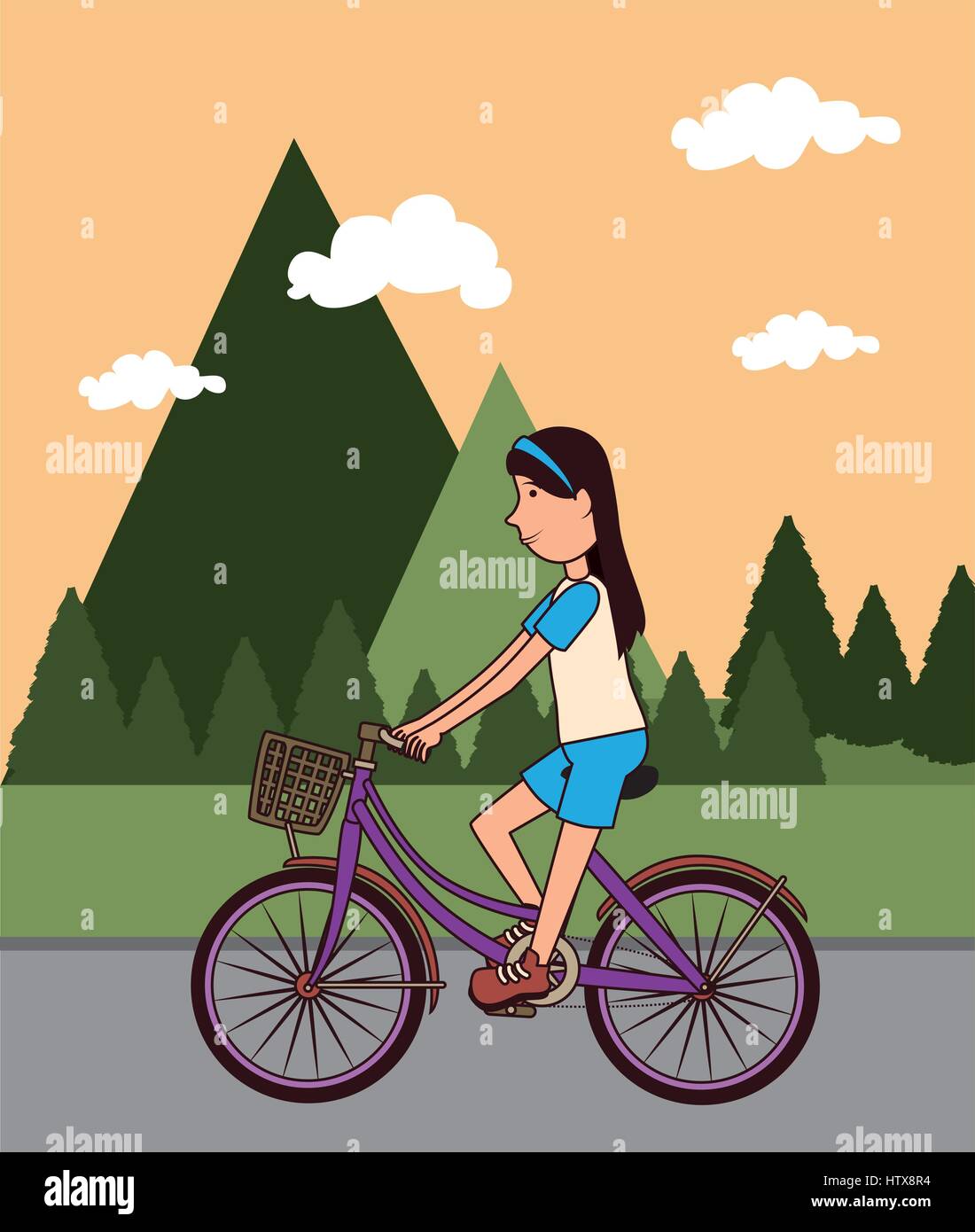 Friend design over landscape background vector illustration Stock ...