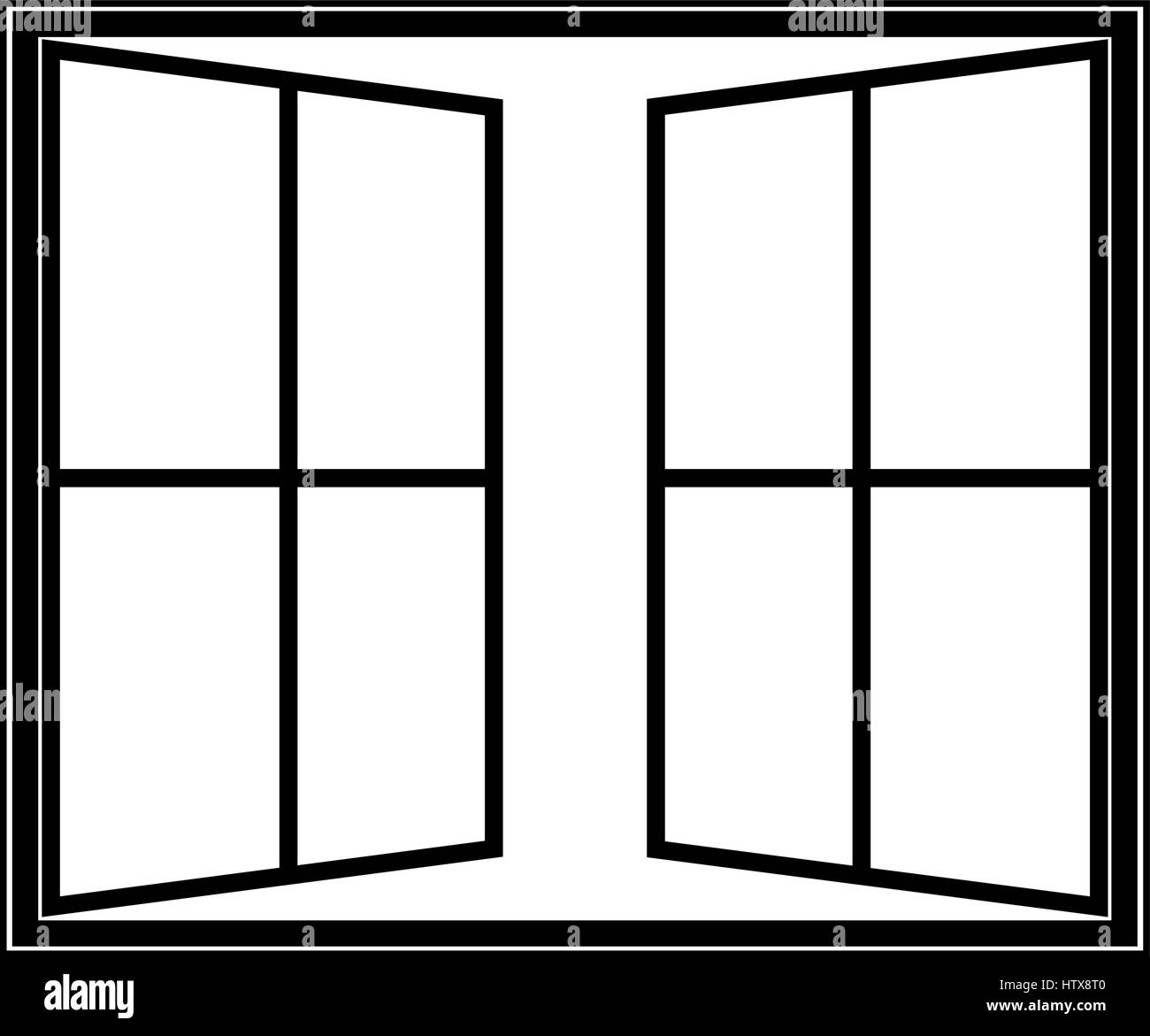 Window entrance exterior view Black and White Stock Photos & Images - Alamy