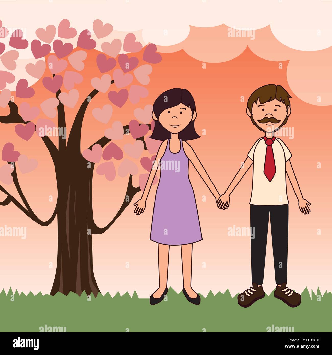 Friend design over landscape background vector illustration Stock ...