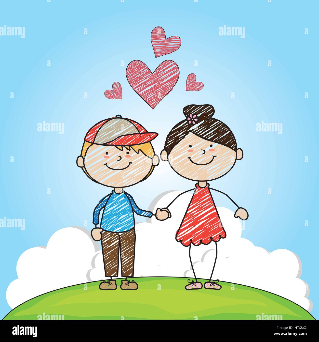 Kids design over landscape background vector illustration Stock Vector ...