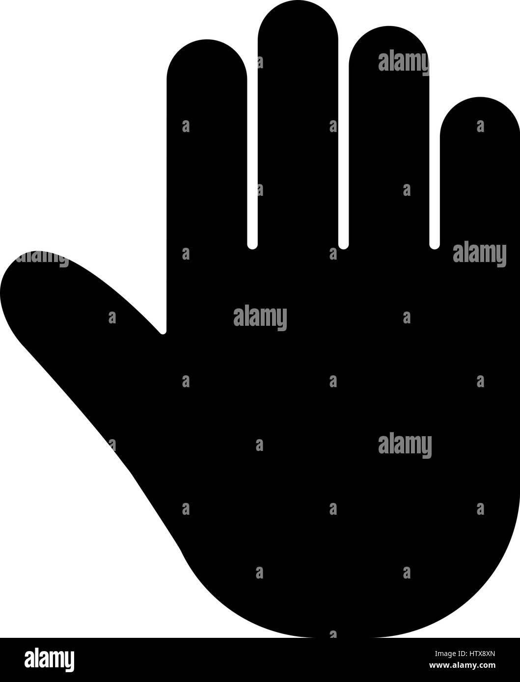 hand icon vector, solid logo, pictogram isolated on white, pixel ...
