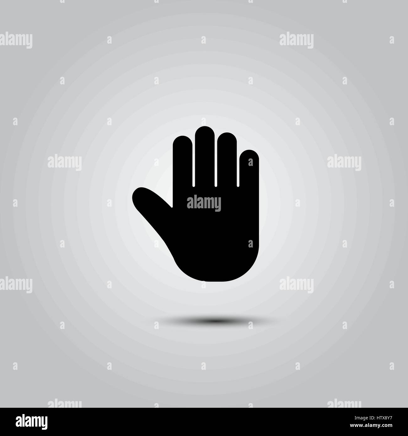 hand icon vector, solid logo, pictogram isolated on white, pixel ...