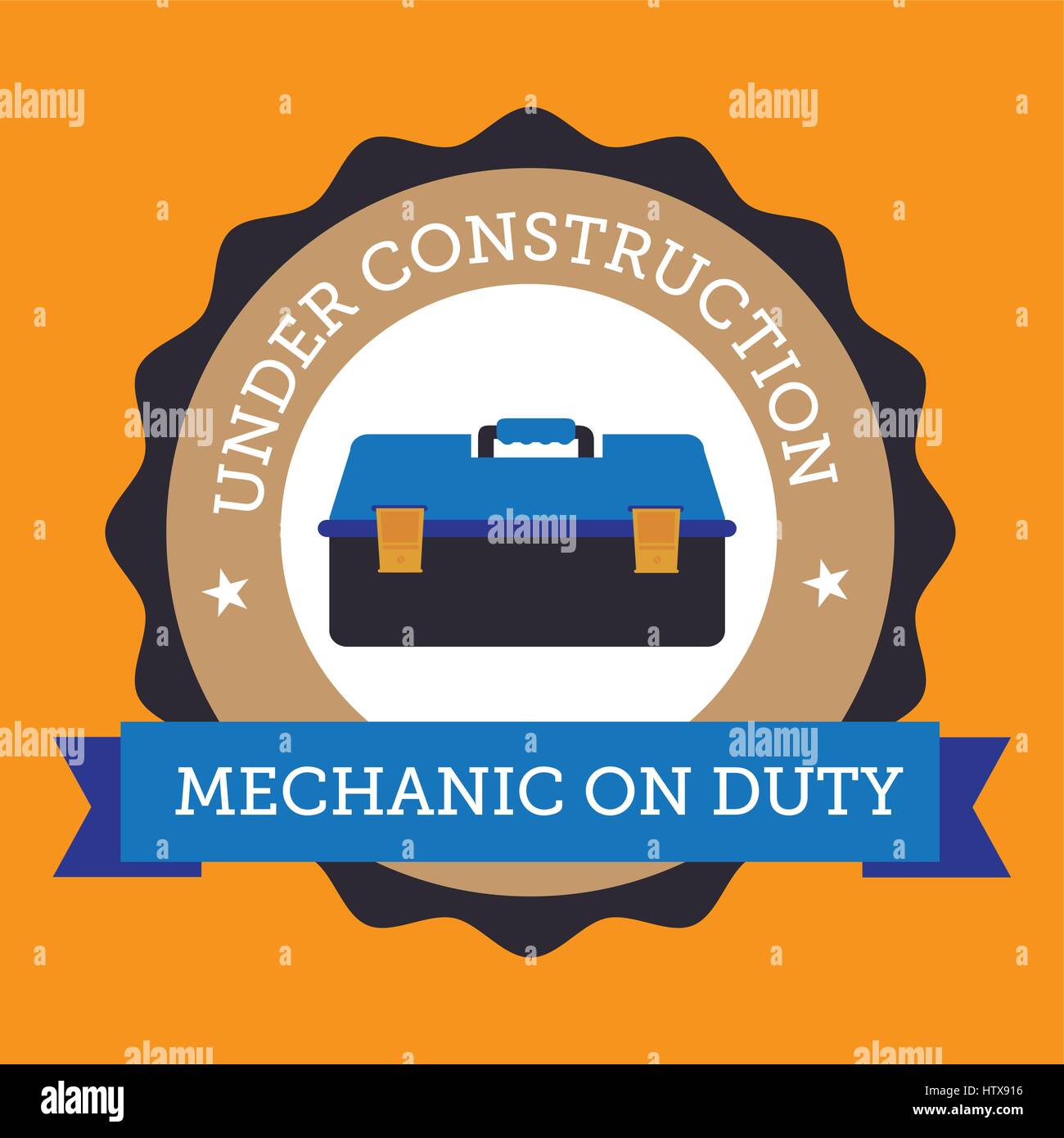 Construction design over yellow background vector illustration Stock ...