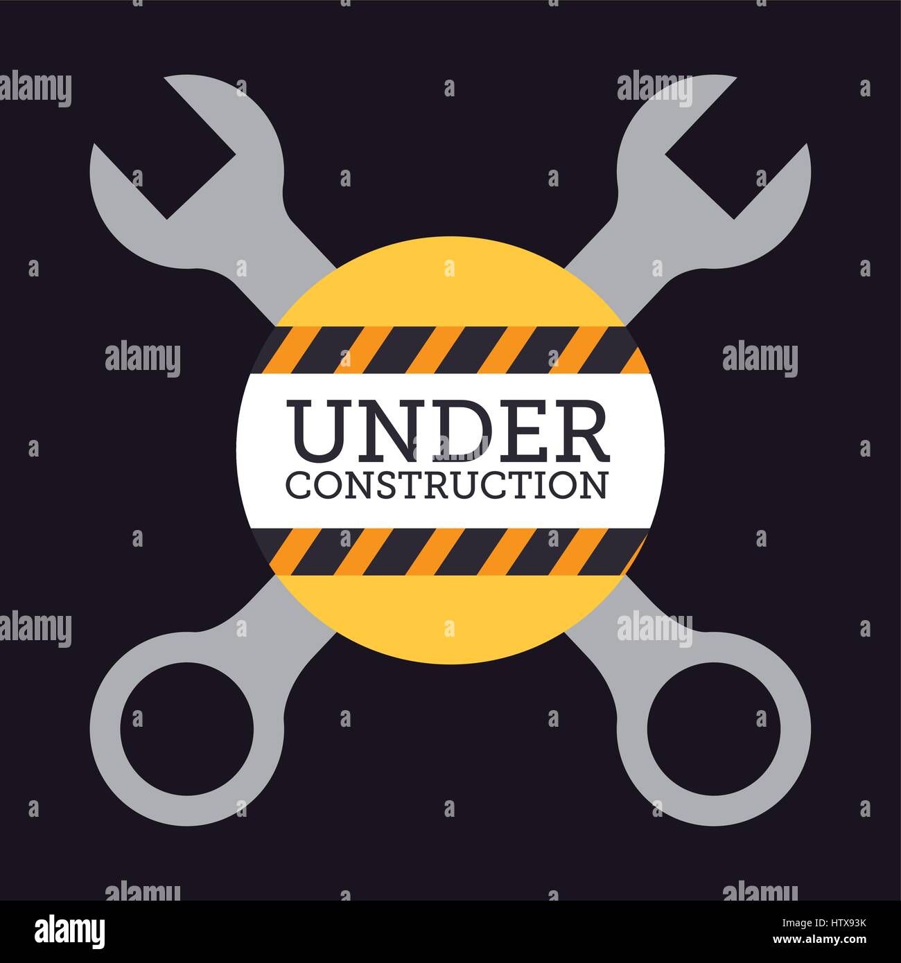 Construction design over black background vector illustration Stock ...