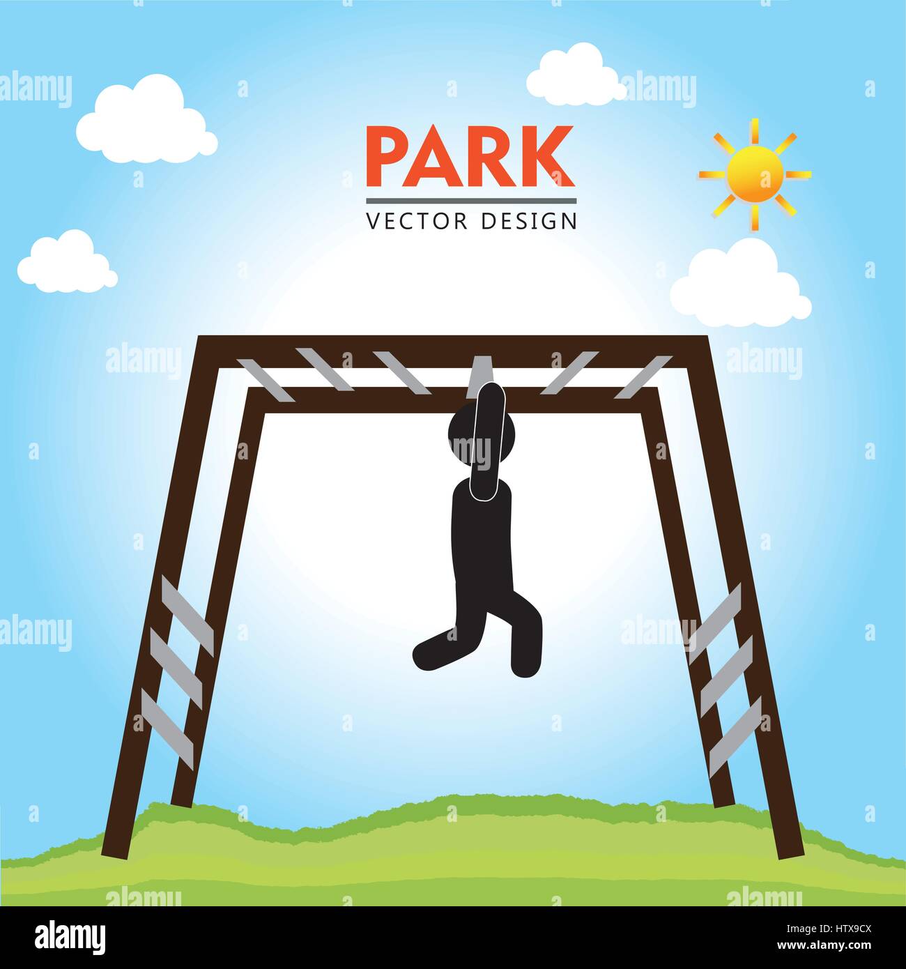 Kids design over landscape background vector illustration Stock Vector ...