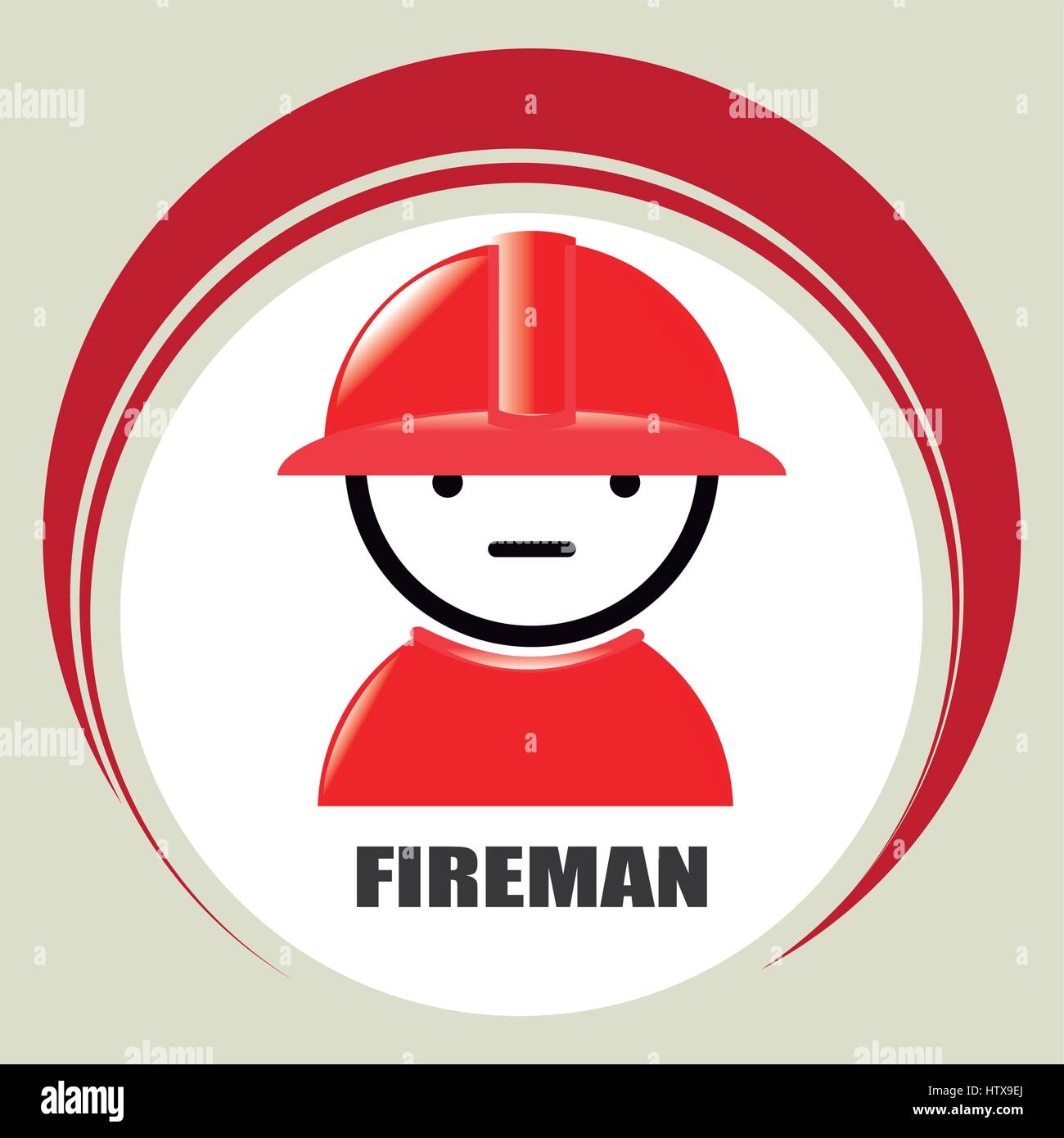 Fireman design over beige background vector illustration Stock Vector ...