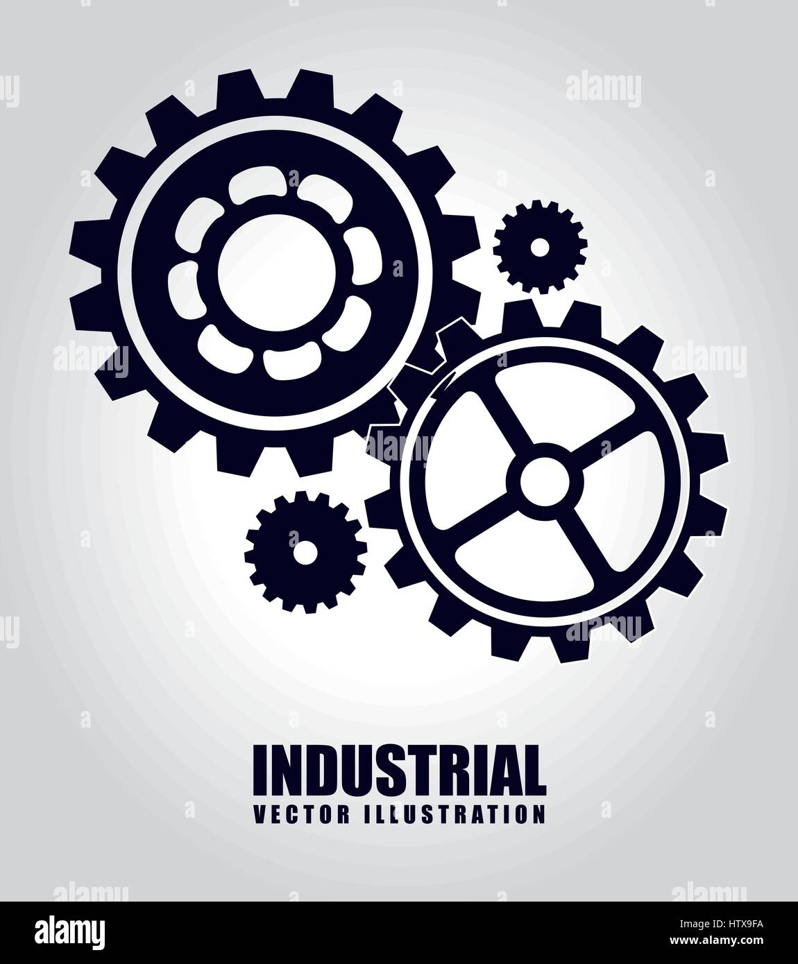Gears design over gray background vector illustration Stock Vector ...