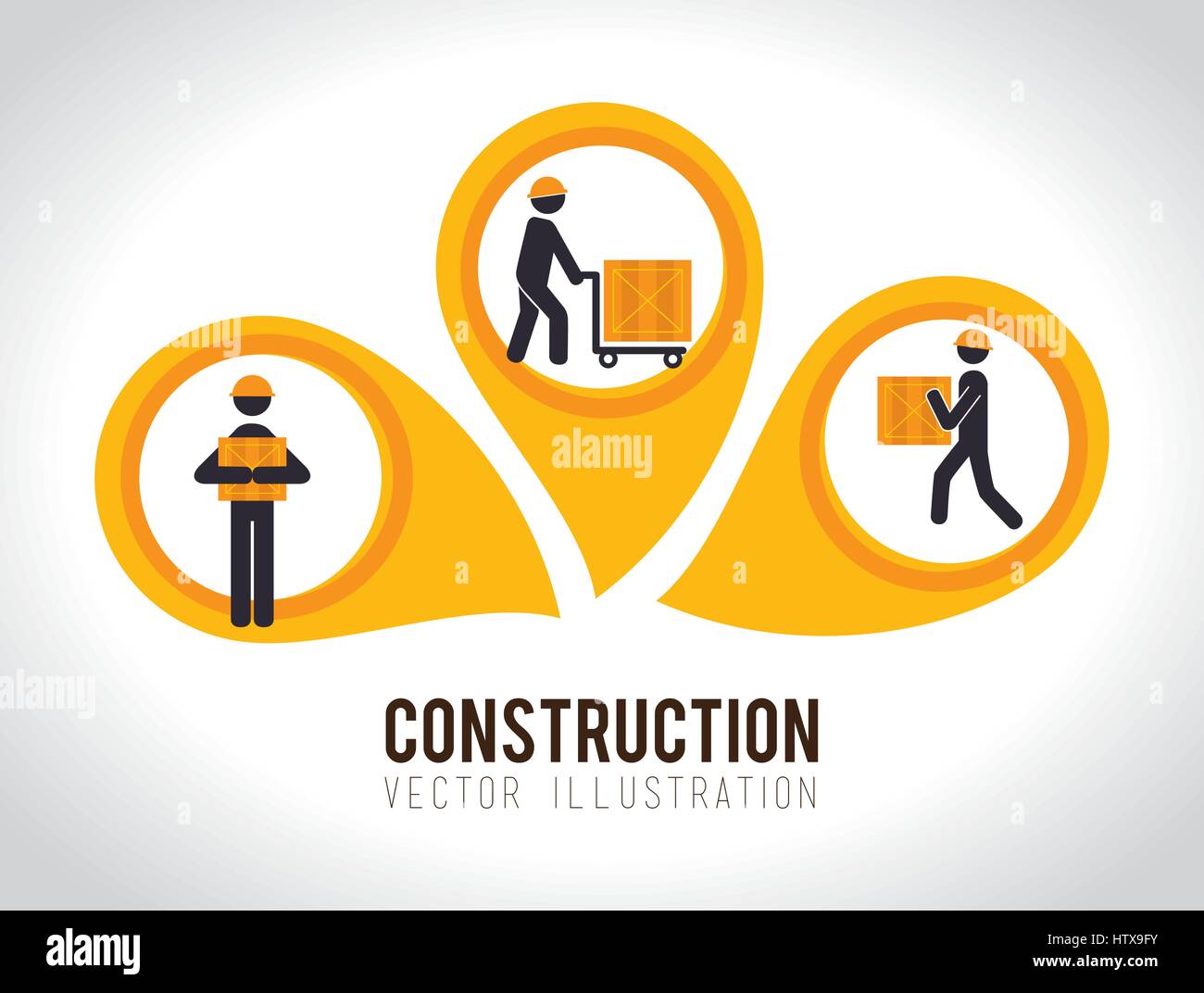 Construction design over gray background vector illustration Stock ...