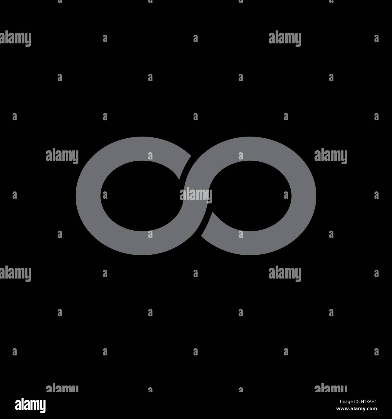 Limitless sign icon. Infinity symbol Isolated on Black Background Stock ...