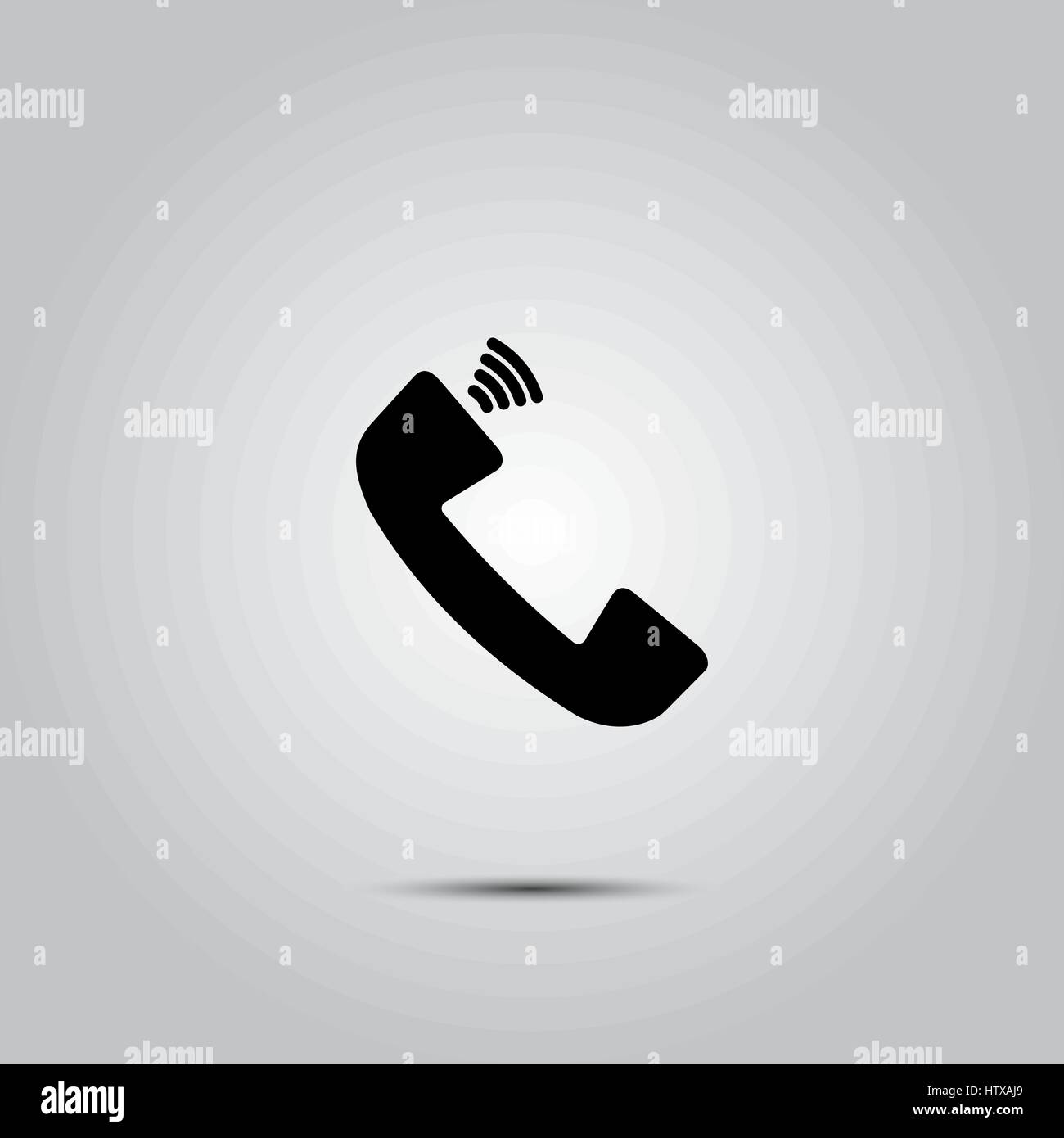 Phone icon in trendy flat style isolated on grey background. Handset ...