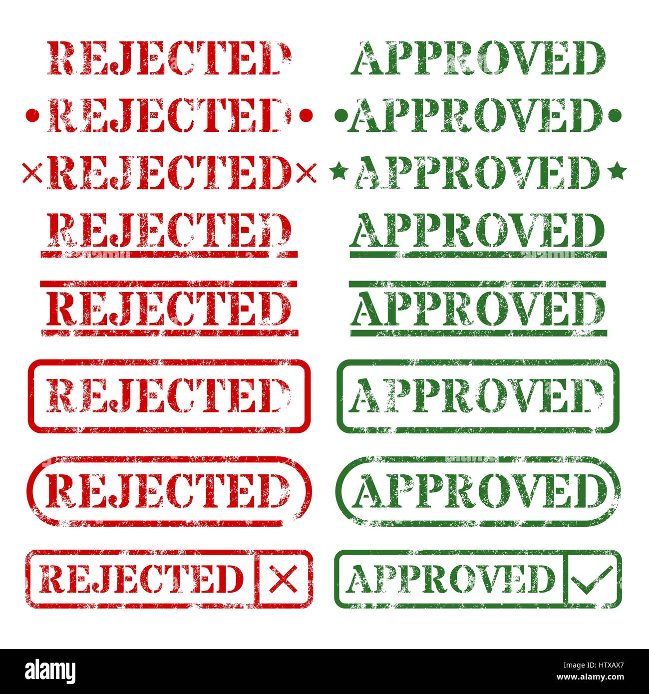 Approved rejected label sticker hi-res stock photography and images - Alamy