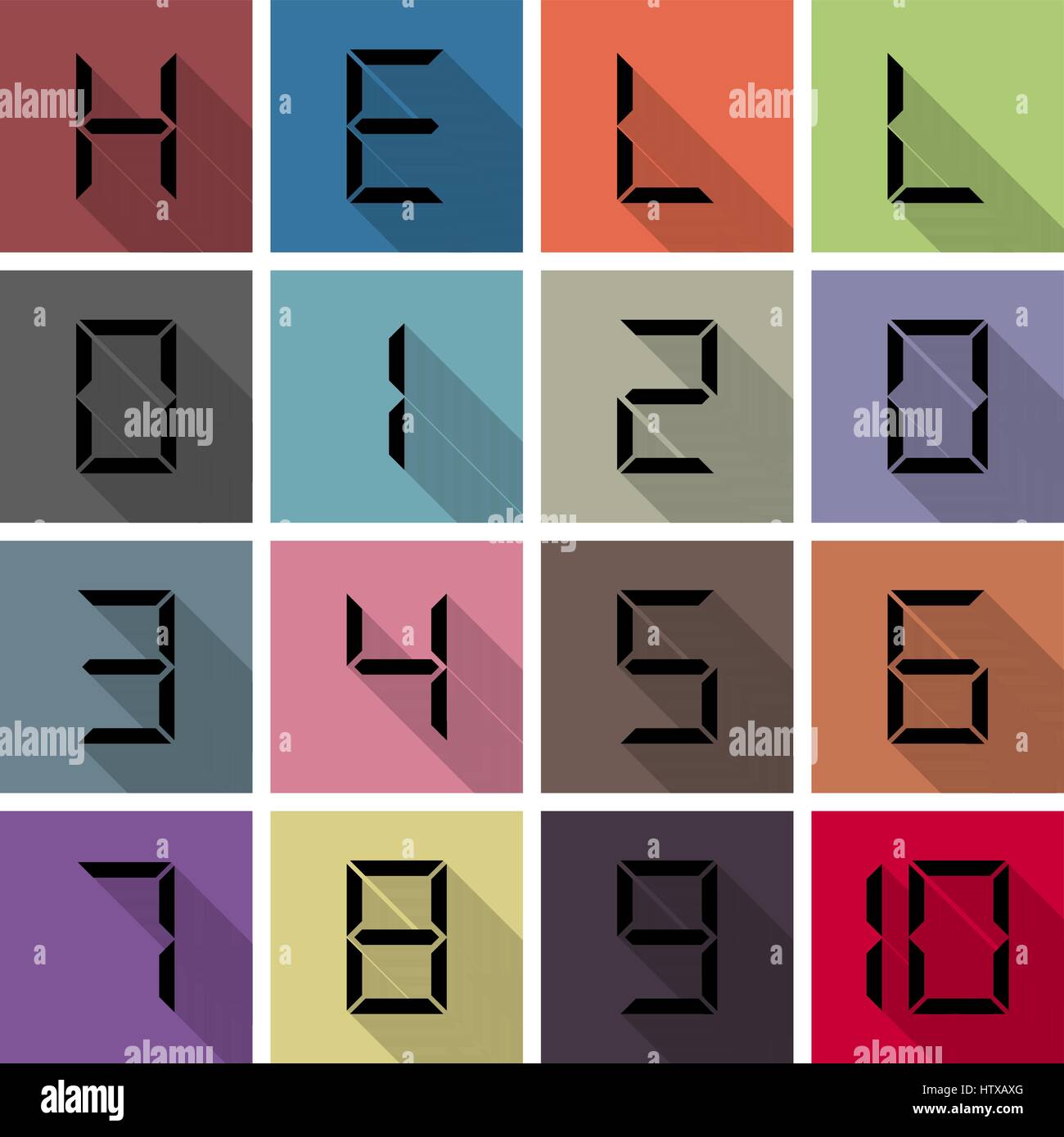 Long shadow digit number four hi-res stock photography and images - Alamy