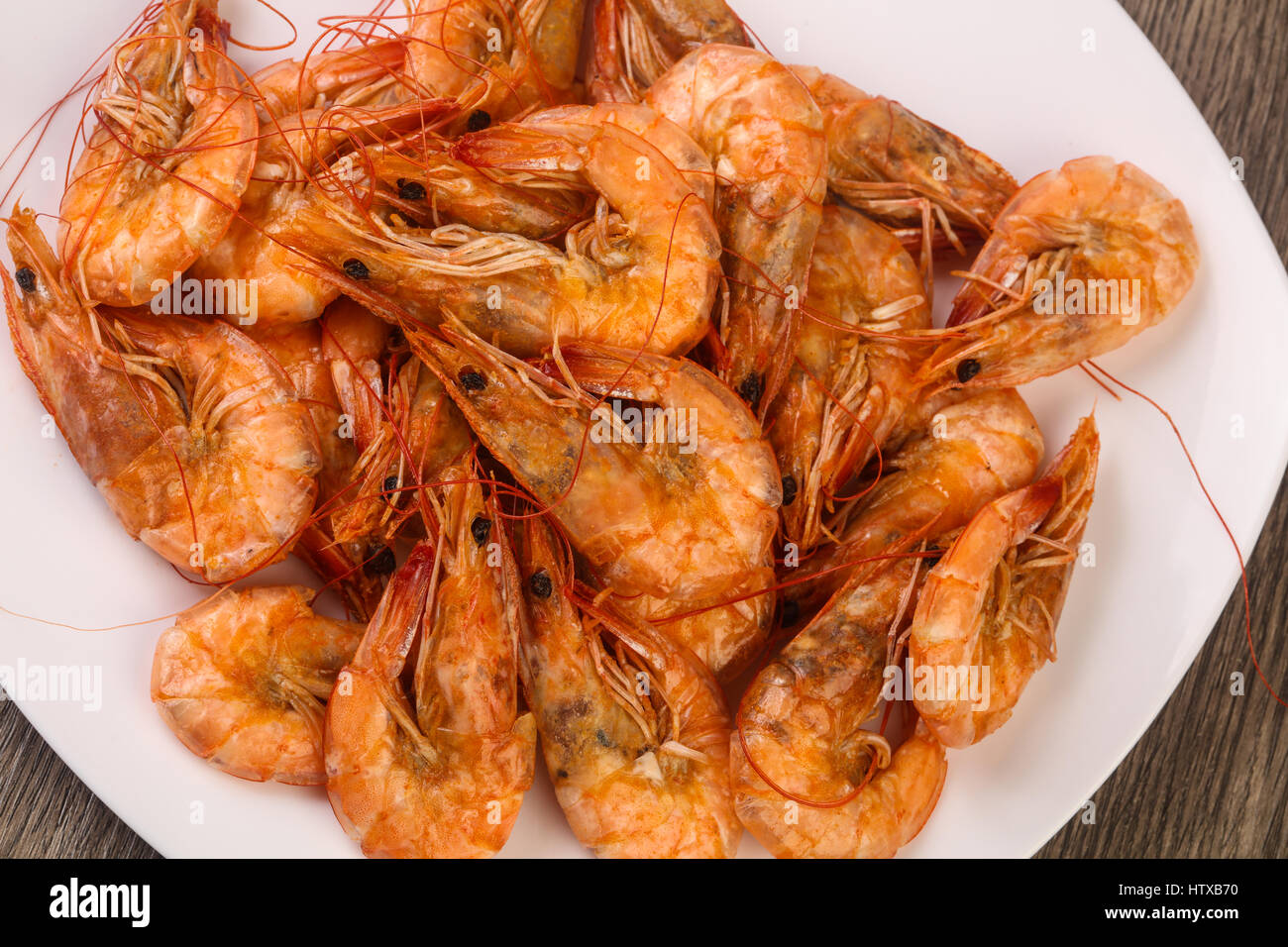 Boiled prawns in the bowl - ready for eat Stock Photo - Alamy