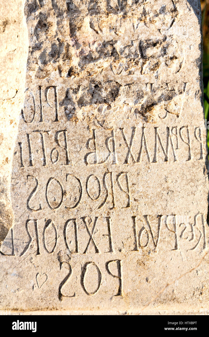 tombstone in africa morocco graveyard marble and concrete Stock Photo ...