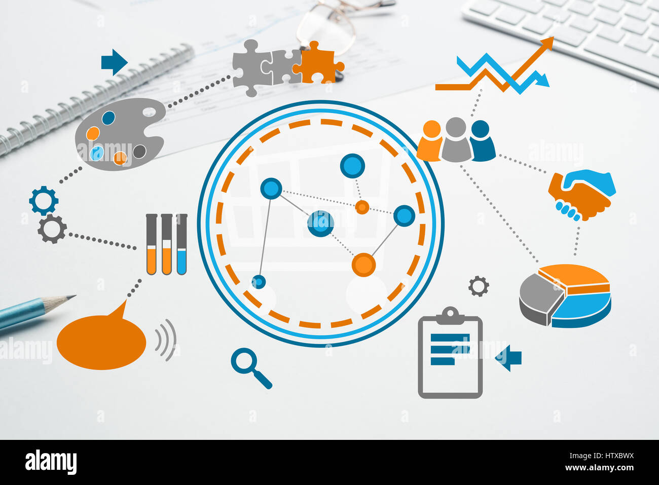 Wireless connection design Stock Photo - Alamy