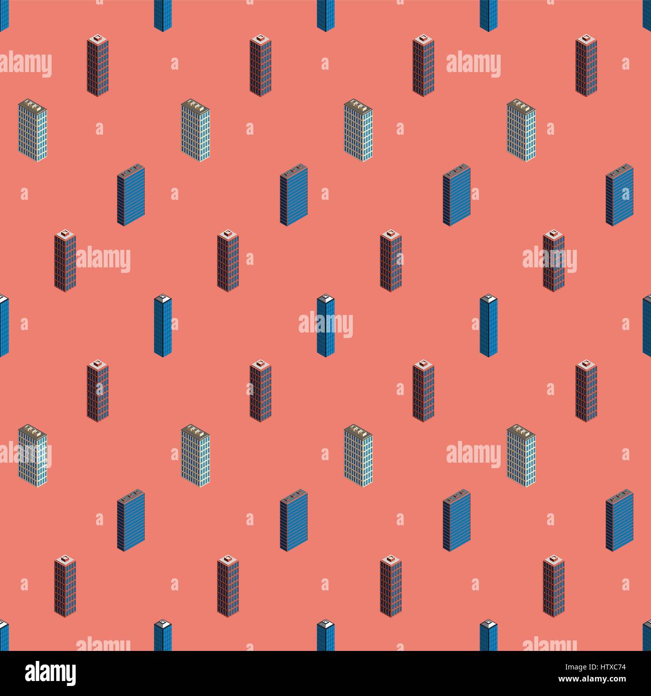 Isometric buildings seamless pattern Stock Vector Image & Art - Alamy