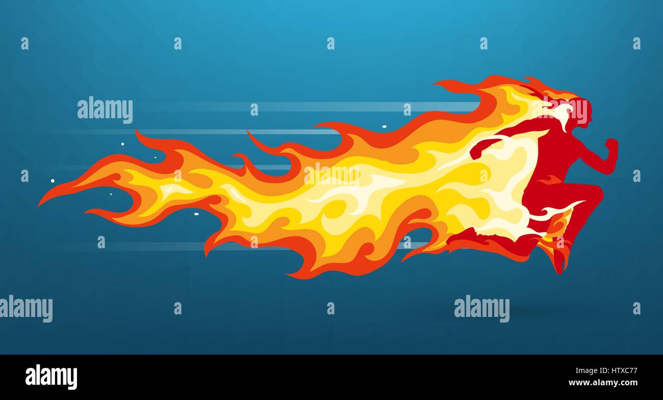 Fire flames in motion Stock Vector Images - Alamy