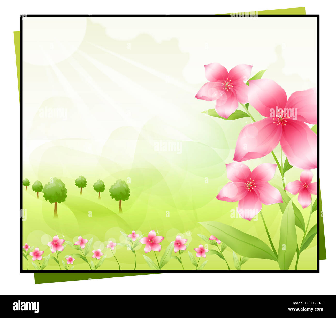 Cover page design landscape Cut Out Stock Images & Pictures - Alamy