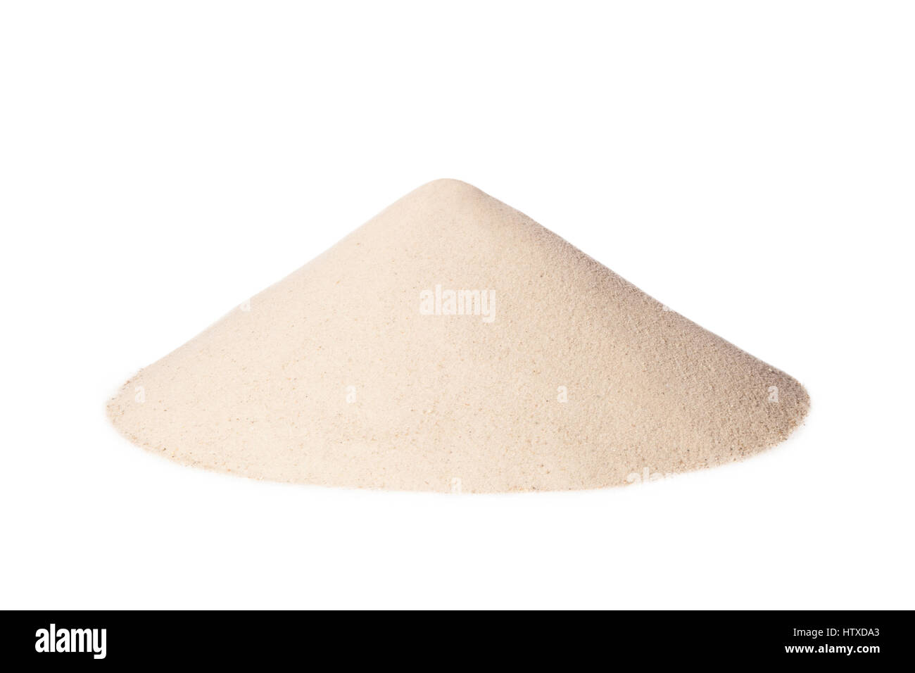 pile of white sand.Isolated on a white background Stock Photo - Alamy