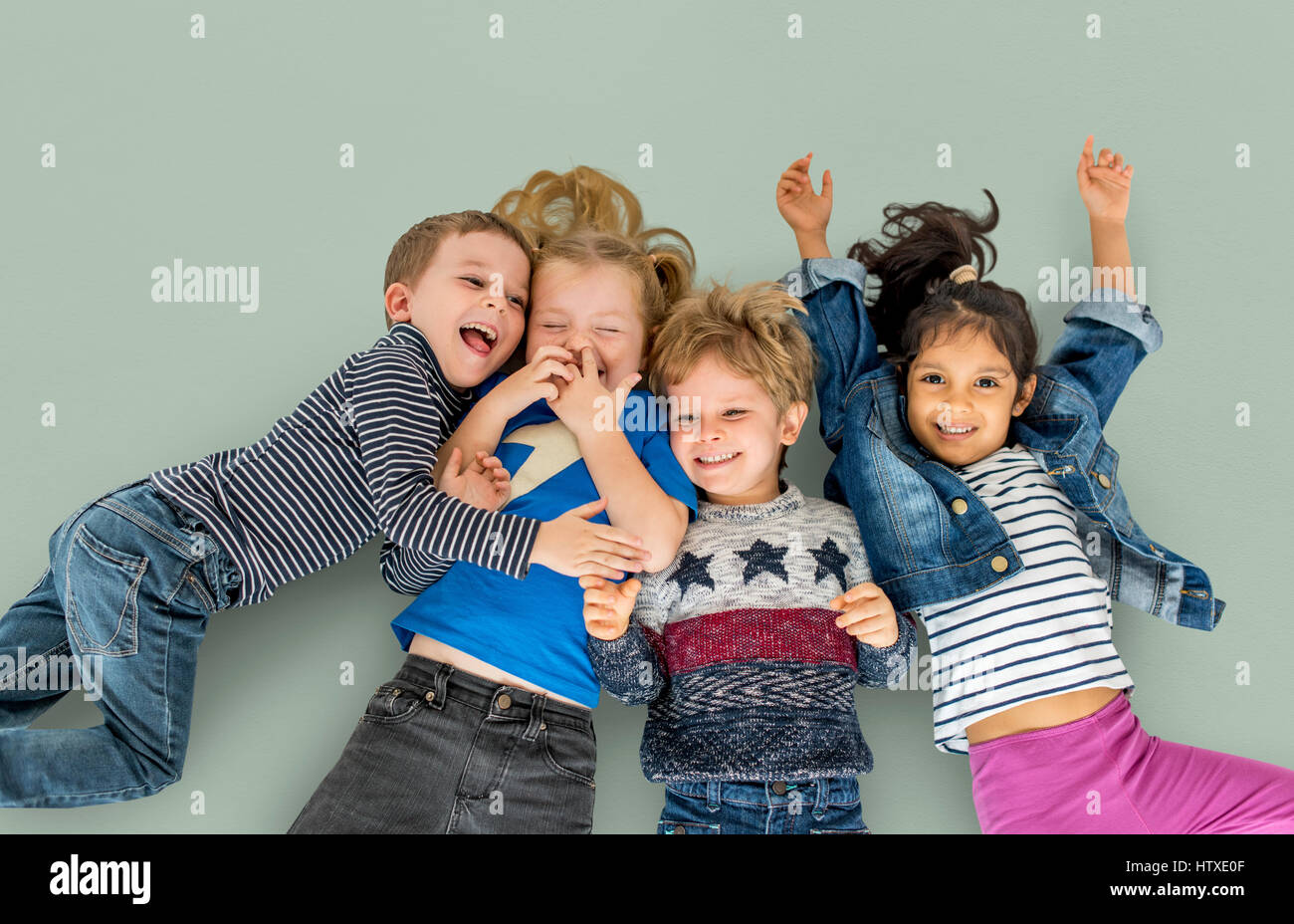Children Smiling Happiness Friendship Togetherness Stock Photo - Alamy